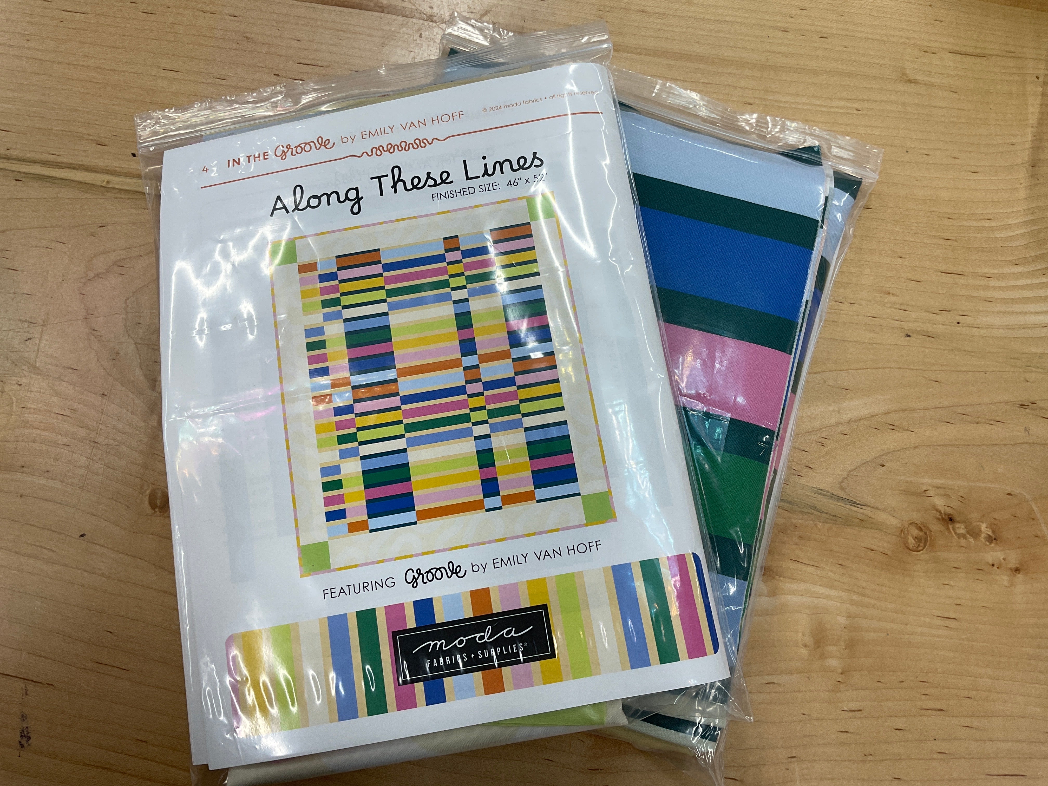 Along These Lines Quilt Kit – Cottonwood