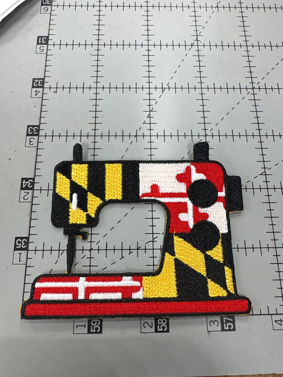 Maryland flag sewing machine iron on patch – Cottonwood